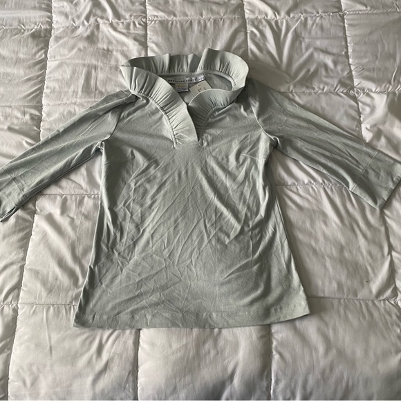 Gretchen Scott Designs | Tops | Gretchen Scott Seabreeze Suede Ruffle ...